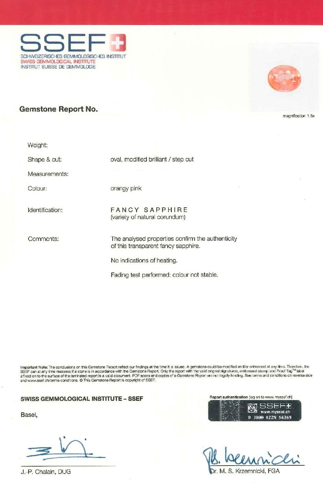 Stability of Padparadscha Sapphire Color | Piat - Partner of designers